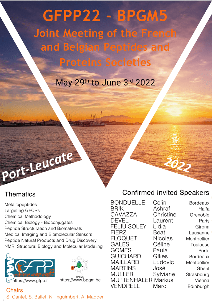 22e GFPP / BPGM5, French-Belgian Joint Meeting, May 29th to June 3rd ...